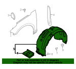 2021-2024 Kia K5 Fender Liner 86811-L3300 | Kia Parts Direct