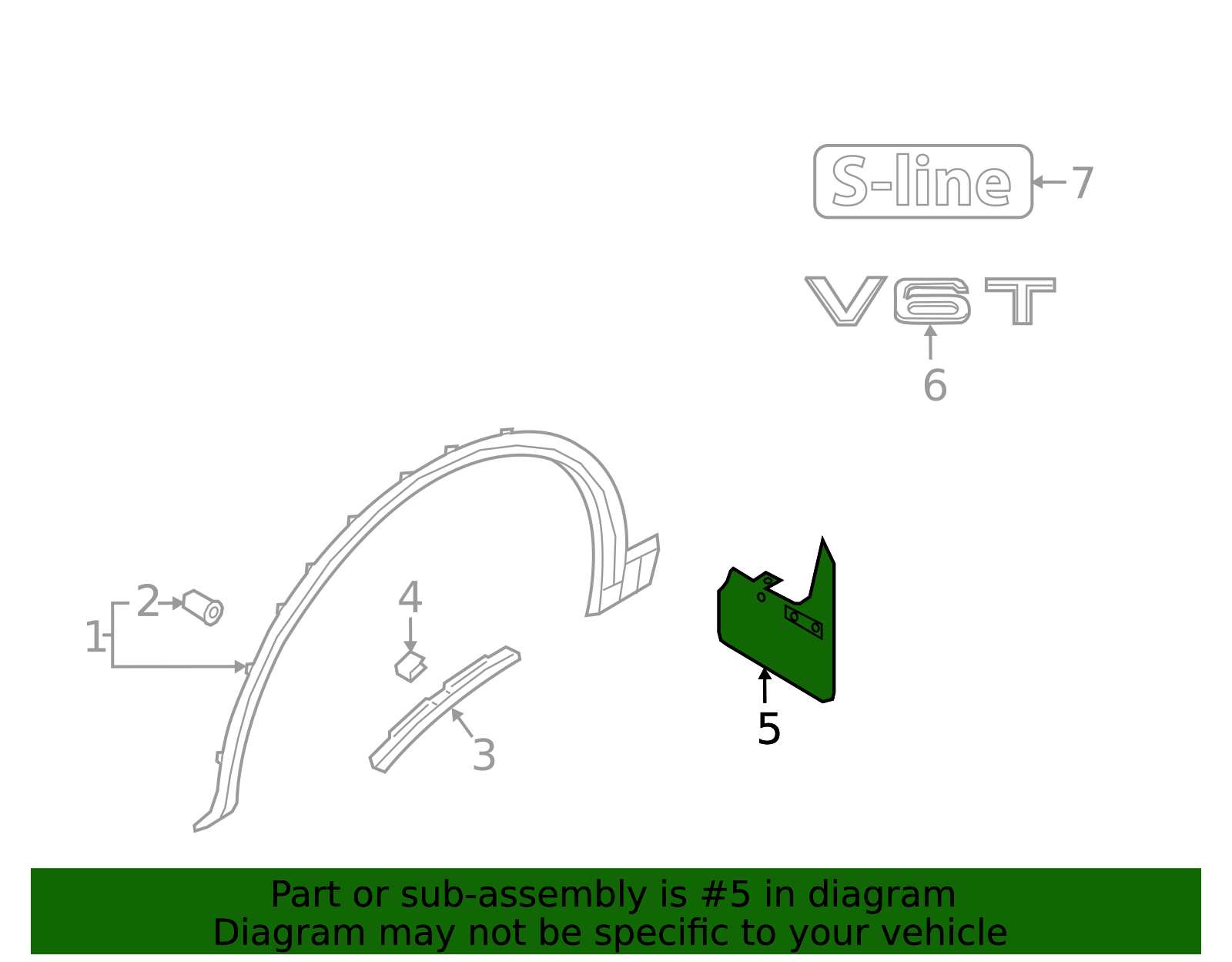 2018-2025 Audi Splash Guards - Front 80A-075-111 | OEM Parts Online