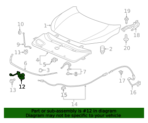 2016-2020 Honda Civic Lock Assembly, Hood 74120-TBA-A01 | OEM Parts Online
