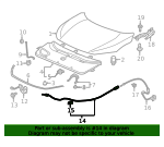 2016-2020 Honda Wire Assembly, Front Hood 74131-TBA-A01 | Cheaper Honda ...