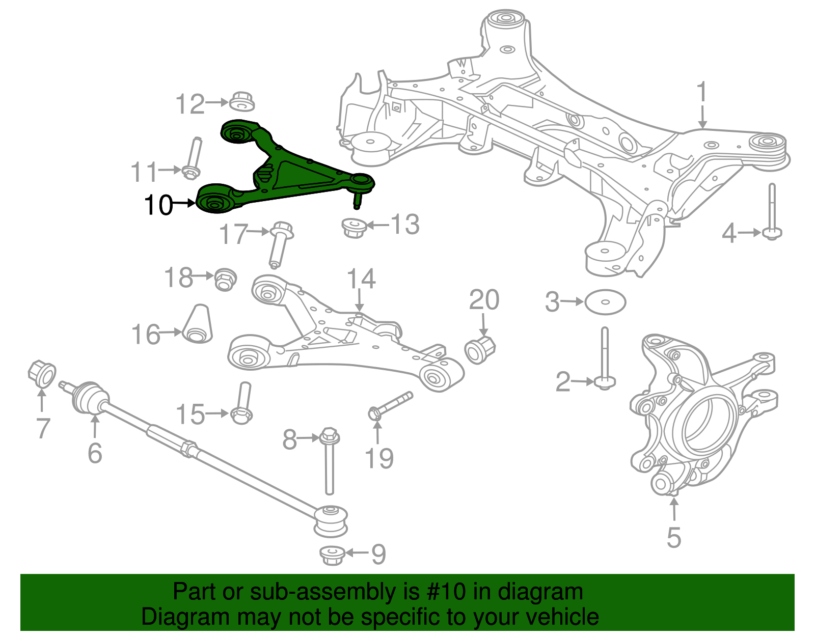 2000-2019 Jaguar Upper Control Arm C2D49448 | OEM Parts Online