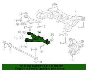2009-2019 Jaguar Lower Control Arm C2D42388 | JaguarParts.com