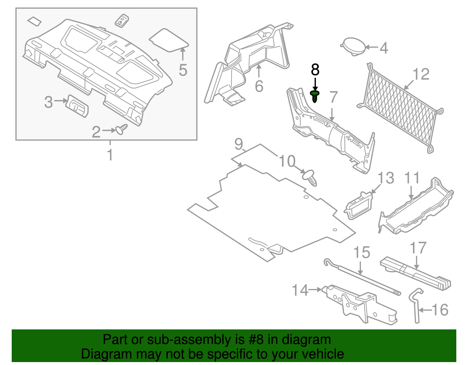 2008-2024 Ford Side Trim Panel Retainer -W706815-S300 | QuirkParts