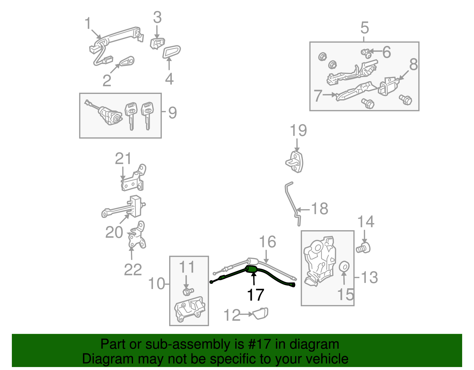 2008-2013 Toyota Highlander Lock Cable 69710-0E040 | OEM Parts Online