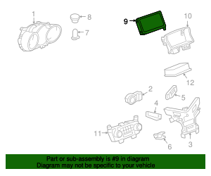 2012-2019 GM Display Assembly-Drvr Info (Radio Product) 23349763 ...