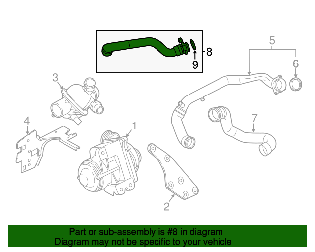 Genuine BMW 11-53-7-580-969 | Water Hose Assembly | FREE Shipping on ...