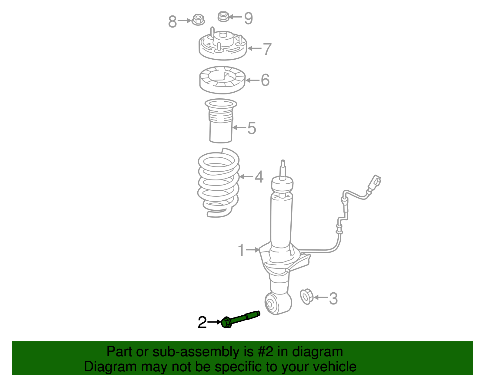 2003-2025 Ford Upper Control Arm Bolt -W712104-S439 | TascaParts.com