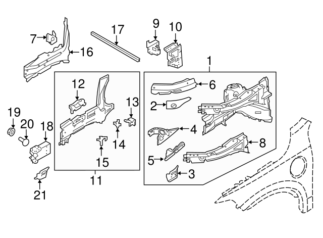 2016-2023 Volvo XC90 Rail End 32377906 | TascaParts.com