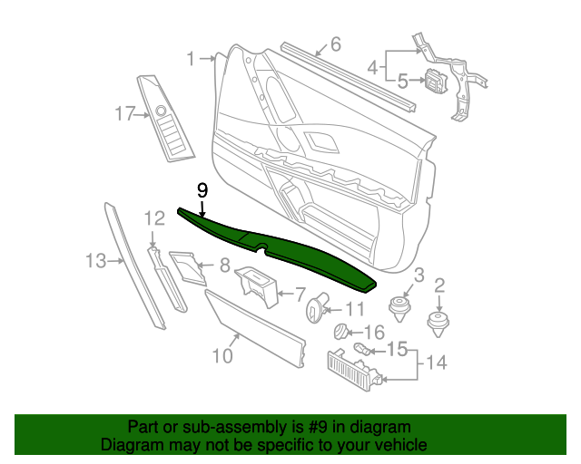 2004-2007 BMW Armrest 51-41-7-134-150 | OEM Parts Online