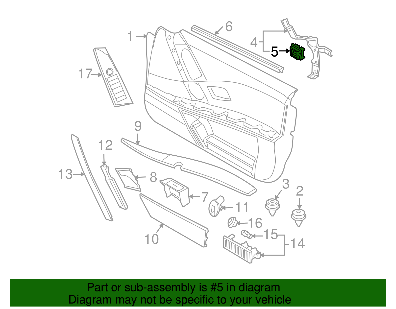51418156532 - 1995-2007 BMW Door Trim Panel Support (51-41-8-156-532 ...