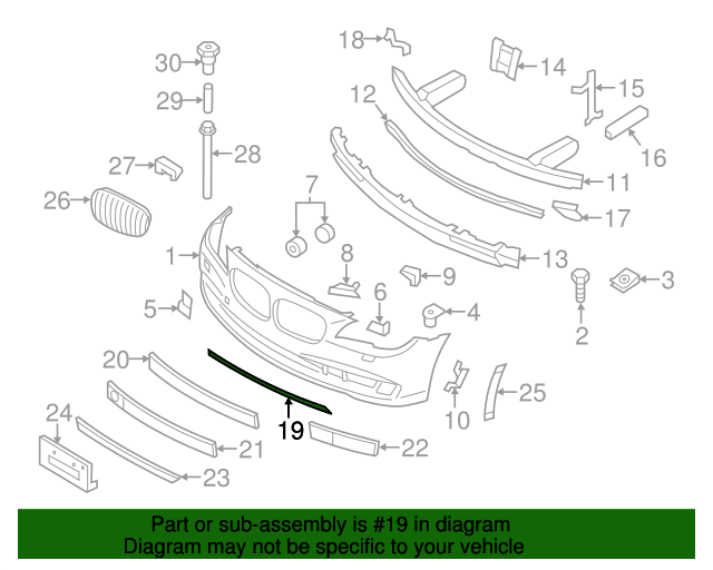 51117295272 - 2013-2015 BMW Rubber Strip (51-11-7-295-272) | BMW of ...