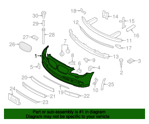 51117332262 - 2013-2015 BMW Bumper Cover (51-11-7-332-262) | BMW of ...
