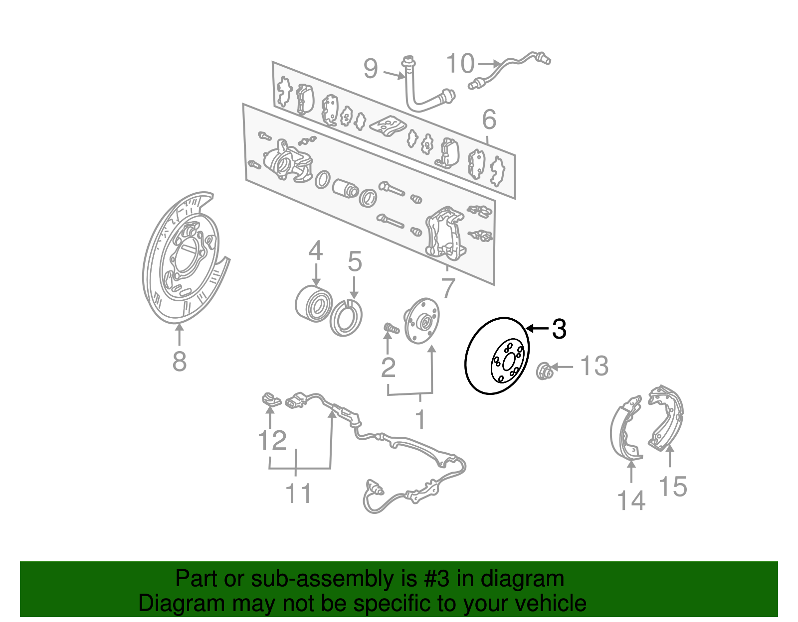 42510-S3V-A01 - 2003-2008 Honda Pilot - Disk Rear Brake | Honda Parts Cheap