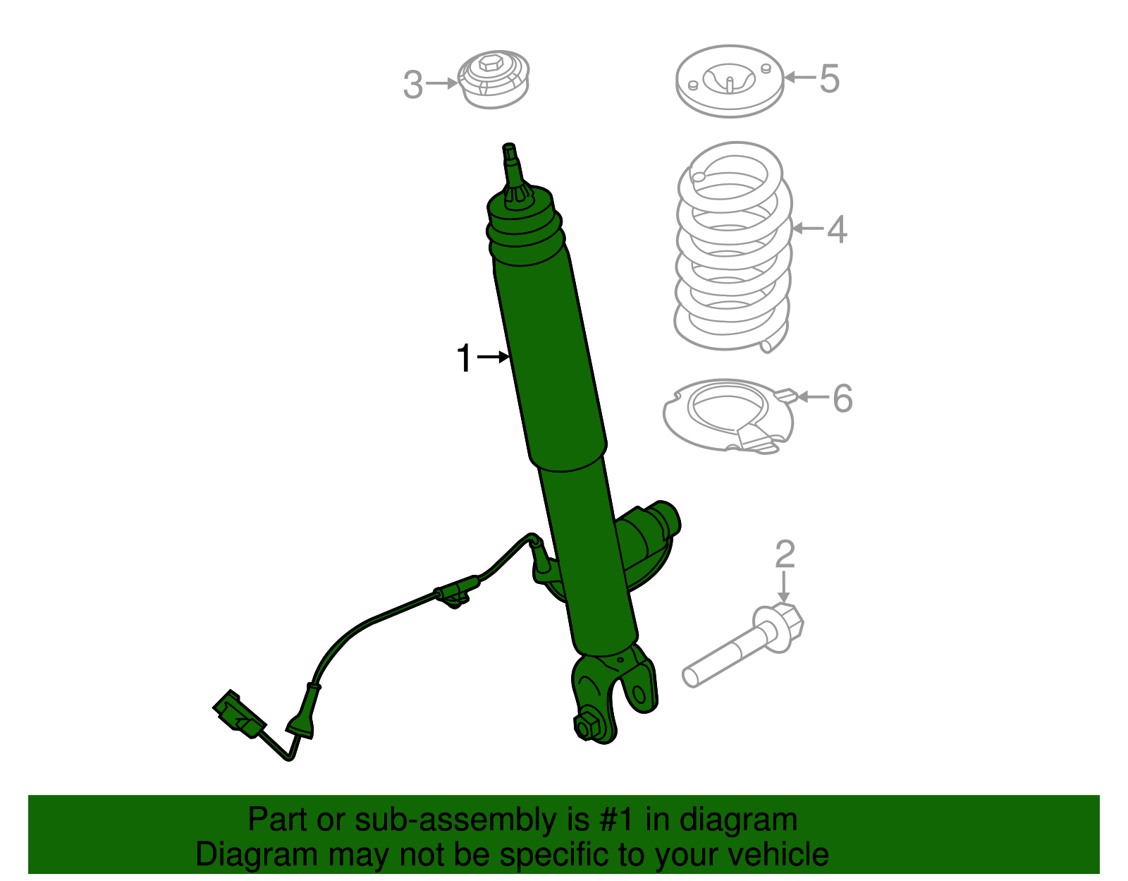 DA5Z-18125-E - Shock Absorber 2013-2016 Lincoln MKS | Big 3 Auto Parts