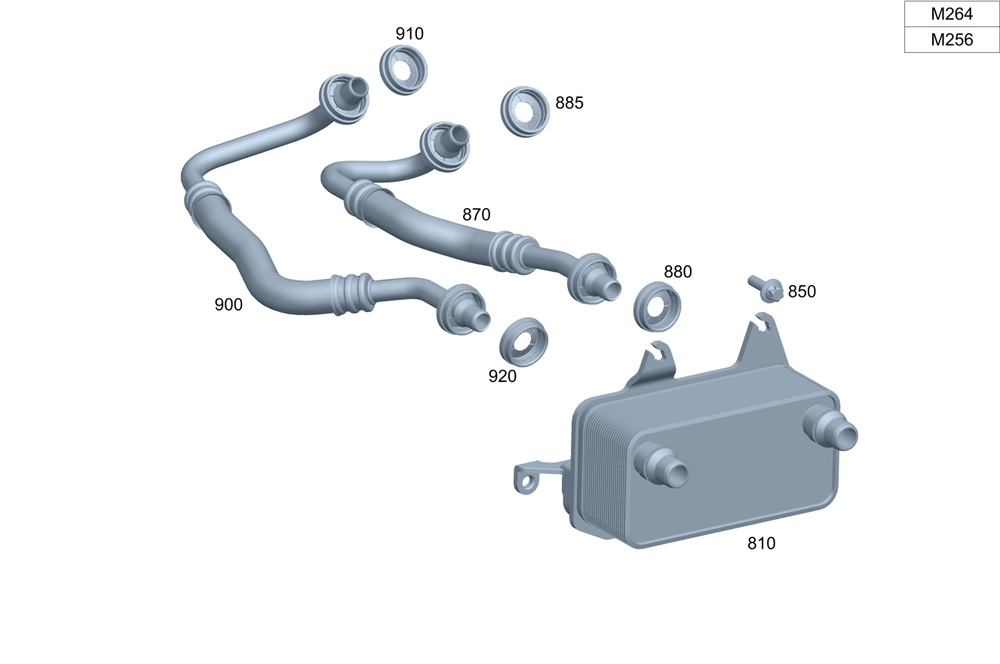 725-500-08-00 - Oil Cooler 2019-2023 Mercedes-Benz | Mercedes-Benz USA ...