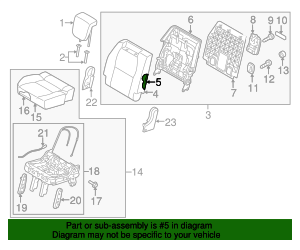 2017-2021 Kia Sedona Seat Back Pad 89450-A9071 | QuirkParts