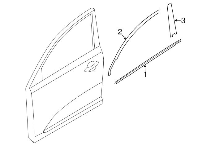 2017-2021 Kia Sportage Upper Molding - Driver's Side (LH) 82850-D9000 ...