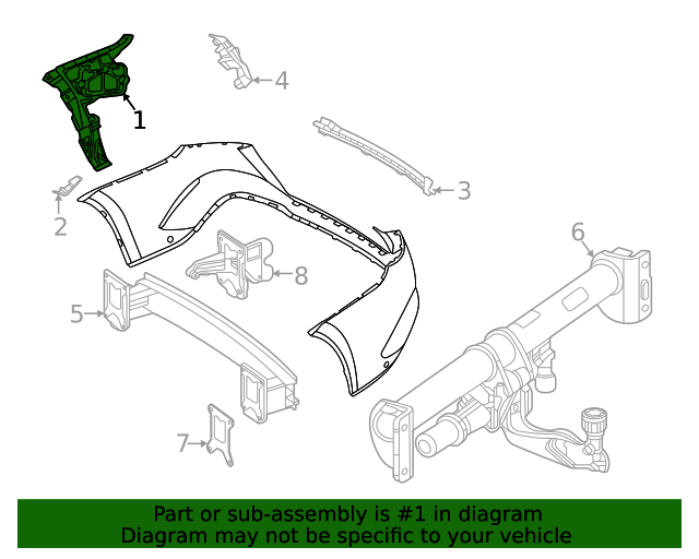 2021 Mercedes-Benz Bumper Cover Bracket 167-880-43-01 | AutoNationParts.com