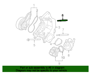 92900-10060-0B - Water Manifold Upper Bolt 2003-2024 Honda | Honda ...