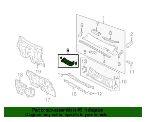 55081-0R010 - Cowl Grille Screen 2006-2012 Toyota RAV4 ...