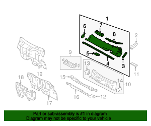 2006-2012 Toyota RAV4 Cowl Grille 55708-0R011 | Toyota Parts Center