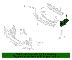 2021-2023 Mercedes-Benz GLE 63 AMG® S Bumper Cover Support Rail 167-885 ...