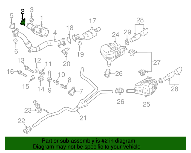 4G0-253-115-A - Exhaust Filter Gasket 2013-2016 Audi | Audi OEM Parts