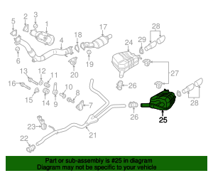 2014-2016 Audi Muffler 4G0-253-609-AK | Audi OEM Parts