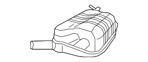 2014-2016 Audi Muffler 4G0-253-609-AK | Audi OEM Parts