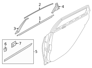 83860-T1500 - Frame Molding - 2022-2023 Genesis G80 | OEM Hyundai Parts ...