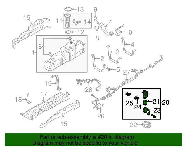 2011-2016 Ford F-350 Super Duty Electric Fuel Pump BC3Z-9275-D ...