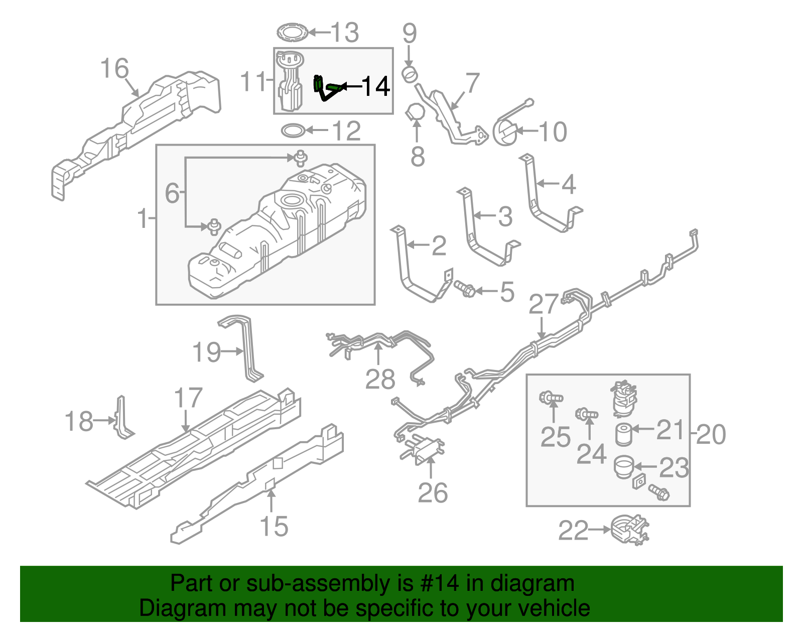 BC3Z-9A299-G - Fuel Gauge Sending Unit 2011-2016 Ford | AutoNation Parts