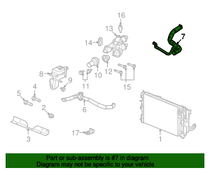 2007-2012 Mopar Lower Hose 5058171AE | TascaParts.com