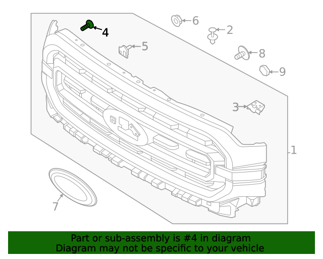 Genuine OEM Ford Part - Grille Screw W506943-S450B | Genuine OEM Ford ...
