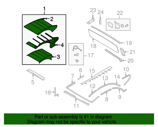 Genuine BMW 54-34-7-056-128 | Top Assembly | FREE Shipping on Most ...