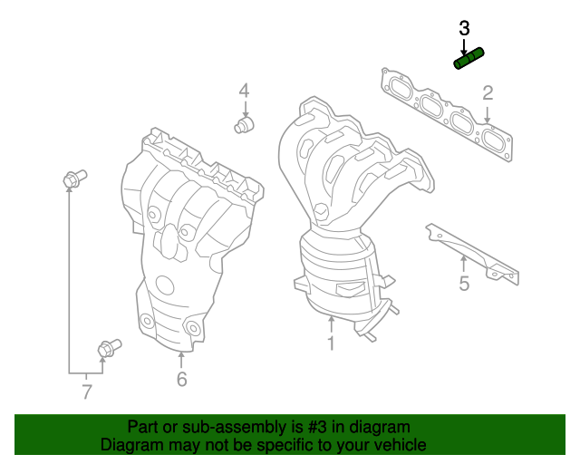 2008 Saturn Astra Exhaust Manifold Stud 24454371 GM | GMPartsDirect.com