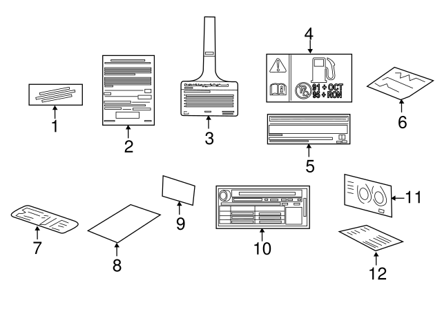 2014-2016 Cadillac ELR Radiator Surge Tank Caution Label 20907108 ...