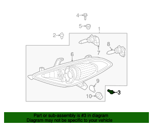 Genuine Toyota Combo Lamp Assembly Bolt part# 90084-10015 for 1997-2008 ...
