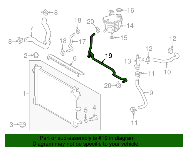 16267-0T170 - Overflow Hose - 2018-2022 Toyota C-HR | OEM Genuine ...