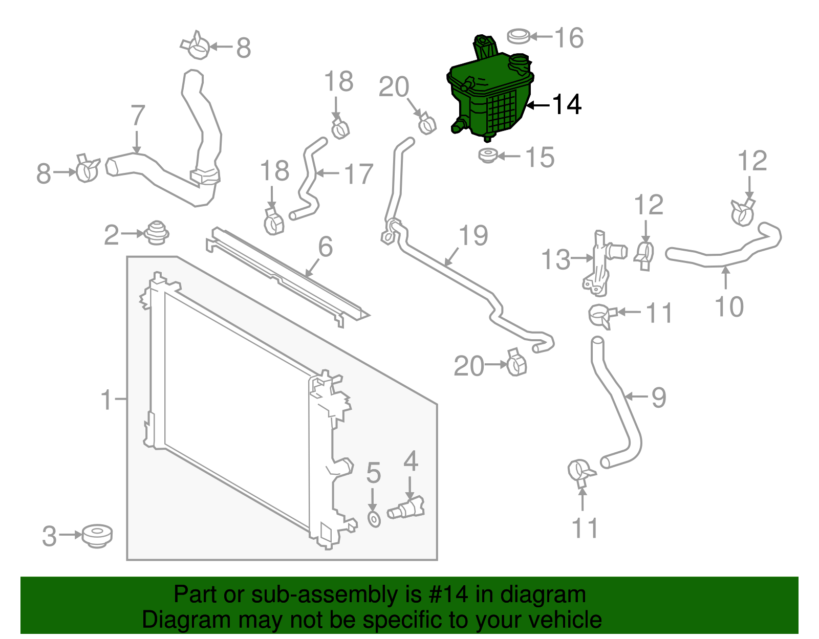 2016-2025 Toyota Expansion Tank 164A2-37012 | Lithia Toyota Parts