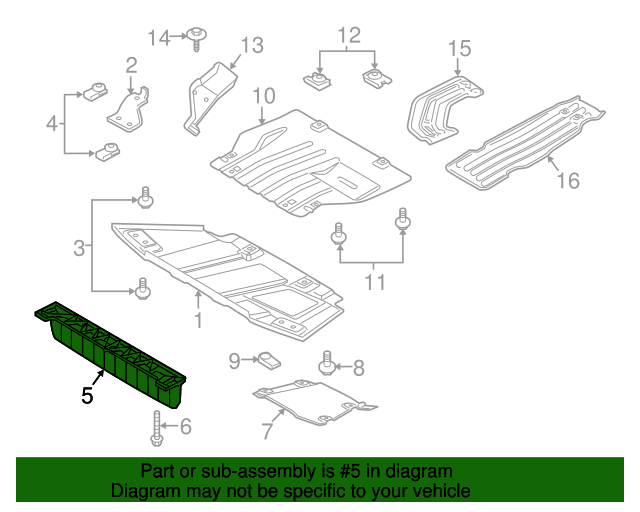 9L3Z-5D032-A - Under Cover 2010 Ford F-150 | AutoNation Parts