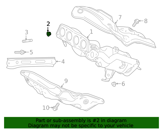 2019-2024 Toyota Exhaust Manifold Nut 90177-08003 | Camelback Toyota Parts