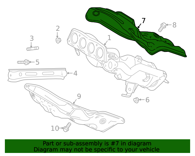 17167-F0010 - Exhaust Manifold Heat Shield - 2018-2021 Toyota | OEM ...