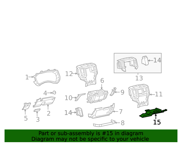 2019 Ram 1500 Lower Panel 68292750AB | TascaParts.com