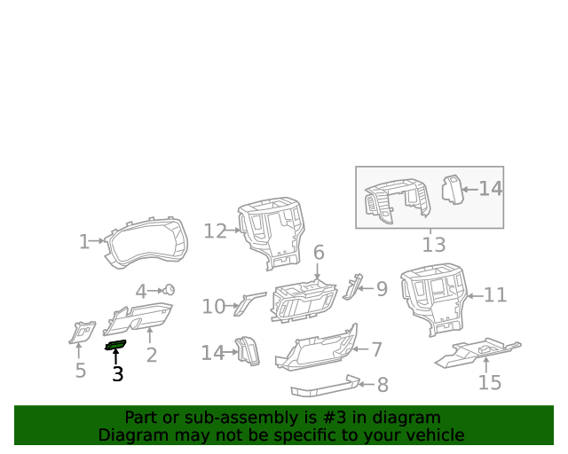 2020 Ram 1500 Park Brake Handle 5YK03HL1AE | TascaParts.com