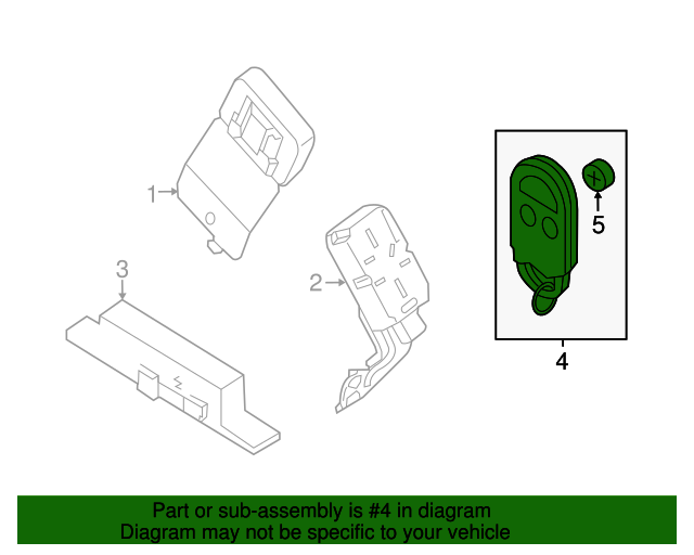 28268-3AA0B - Remote Control Key Fob - 2013-2019 Nissan Sentra | World ...