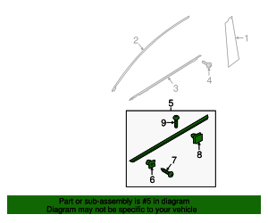 87712-F6000 - Body Side Molding 2017-2020 Kia Cadenza | Kia.Parts Store