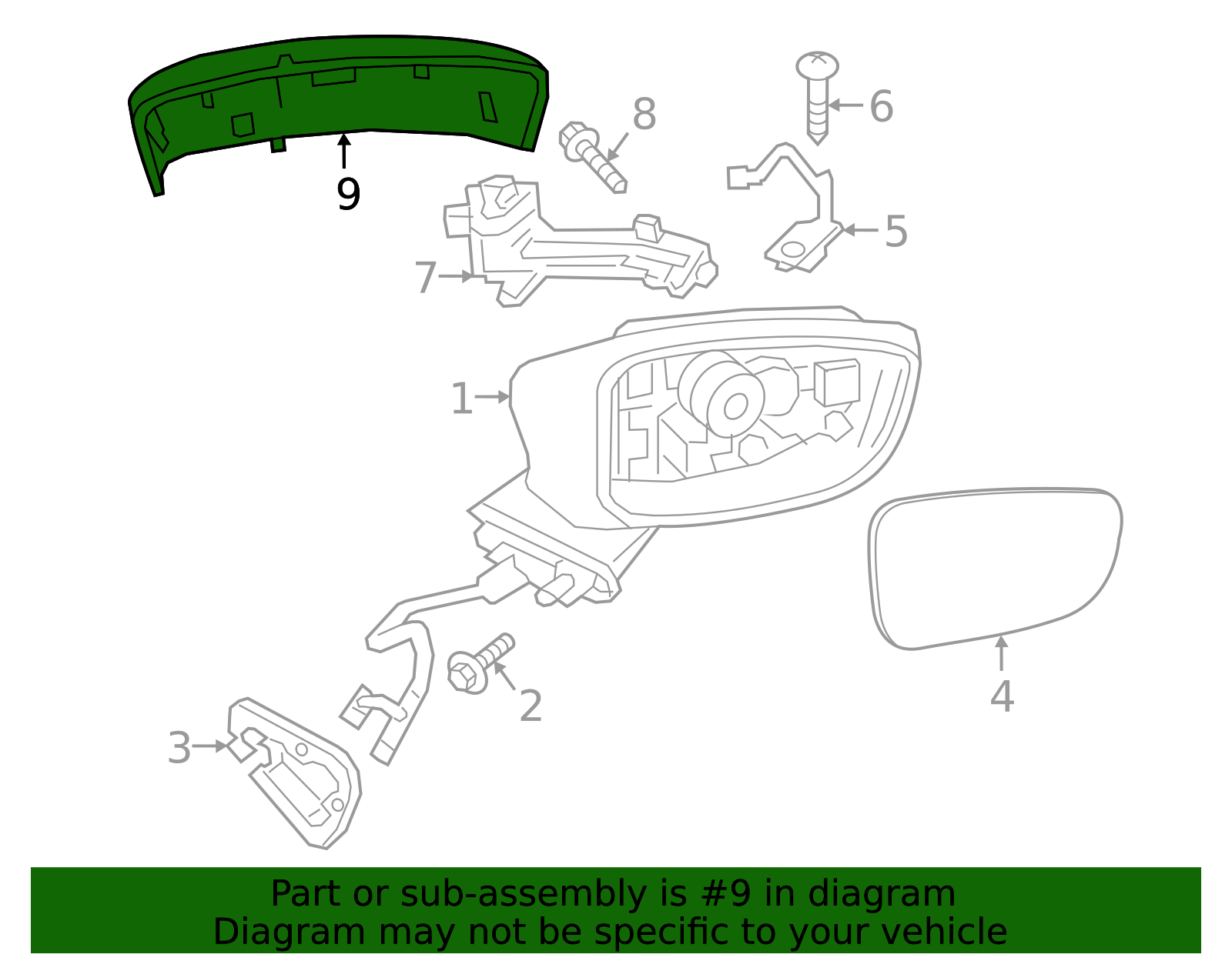 2017-2021 Mazda Mirror Cover B63B-69-1N7-64 | OEM Parts Online