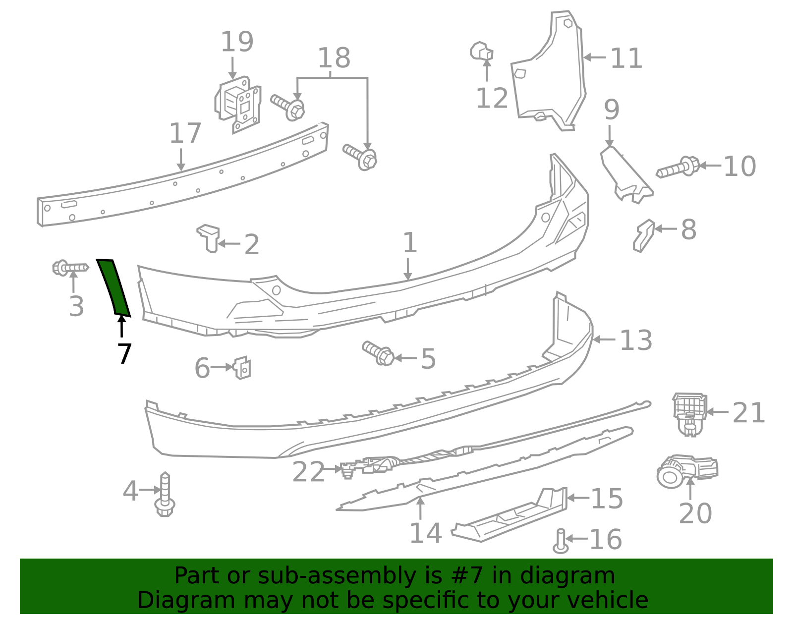 52161-0R020 - Bumper Cover Spacer Panel (Right, Rear) 2016-2018 Toyota ...