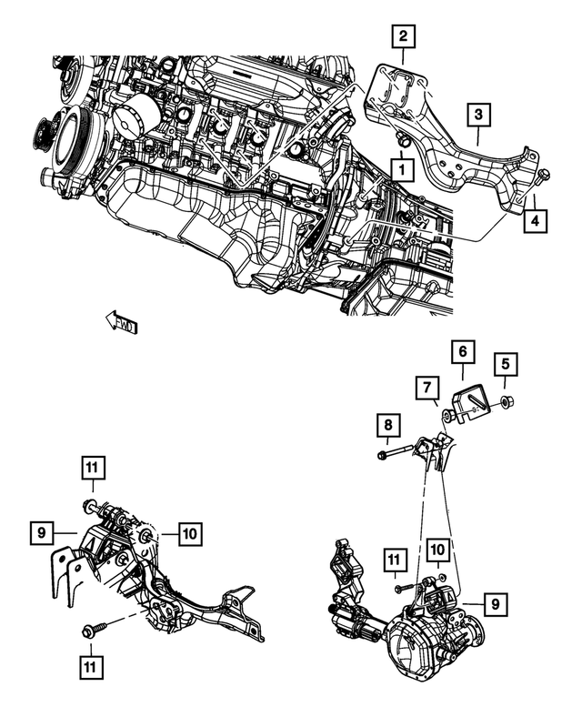 2012-2020 Ram Engine Mount Bracket 5147135AC | Mopar Estores